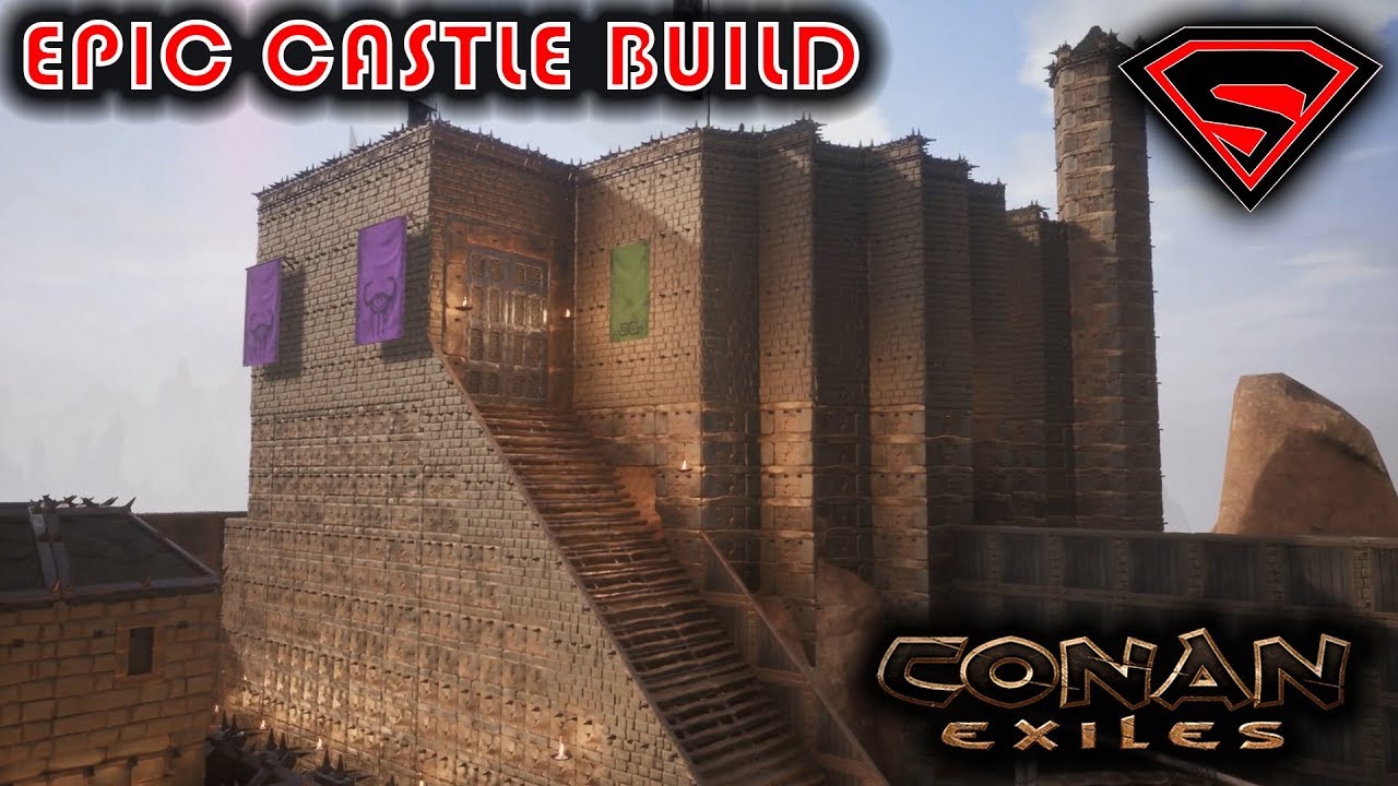 CONAN EXILES EPIC CASTLE BUILD PART 1 - YouTube