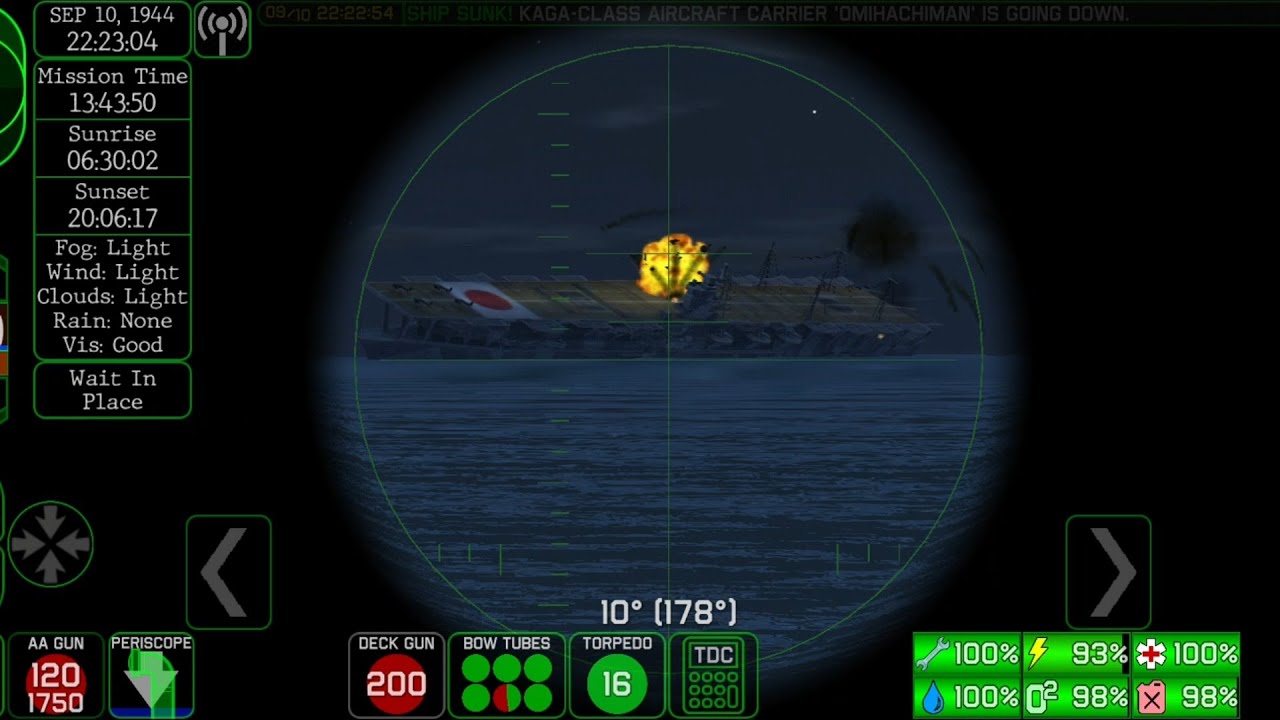 Kaga aircraft carrier sunk - Campaign: patrol 7 - Crash dive 2 - YouTube