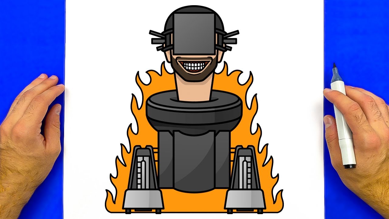How to Draw Flamethrower from Skibidi Toilet - Easy Drawing and ...