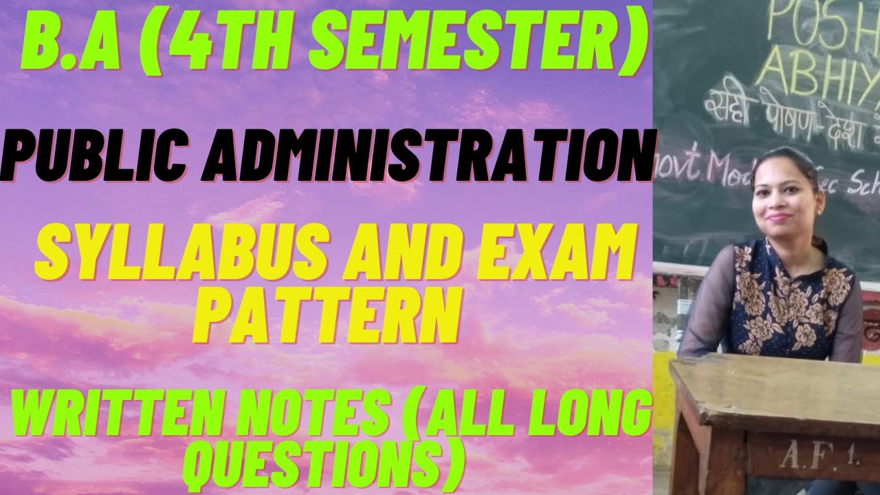 Public administration(4th sem)||syllabus and exam pattern|Important ...