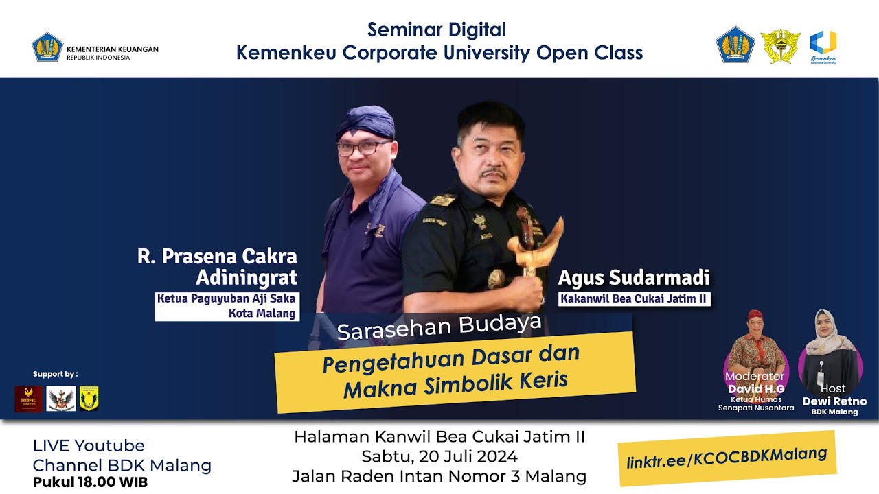 [KCOC-2024] Sarasehan Budaya : Simbolik Keris - Keselarasan Keris Terhadap Profesi/Jabatan - YouTube