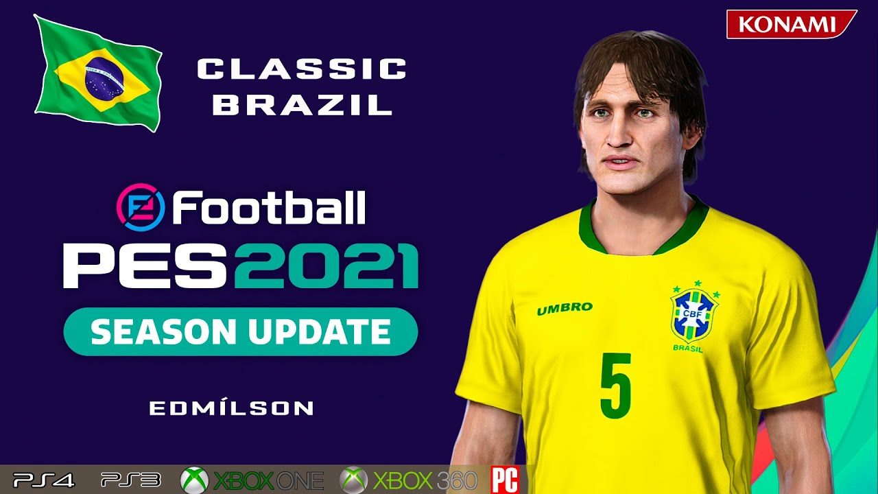 EDMÍLSON face+stats (Classic Brazil) How to create in PES 2021 - YouTube