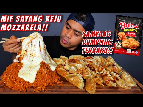 MUKBANG SAMYANG DUMPLING TERBARU + MIE SAMYANG MOZZARELLA!!