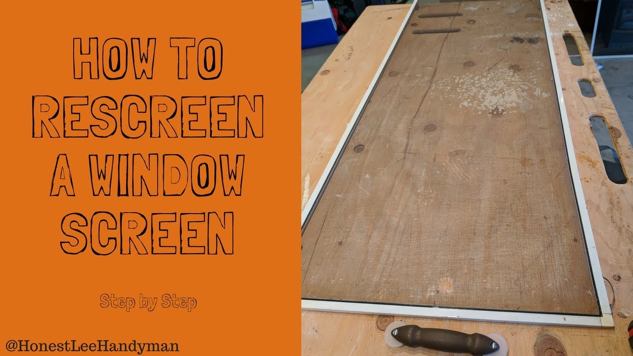 How to Re screen a Window Screen / Easy DIY - YouTube