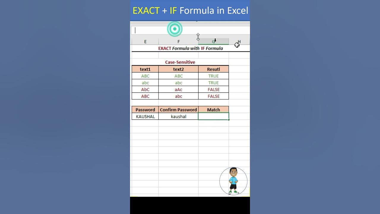 Excel Job Interview Questions Exact If Formula In Excel Exceltutorial Excel Exceltips