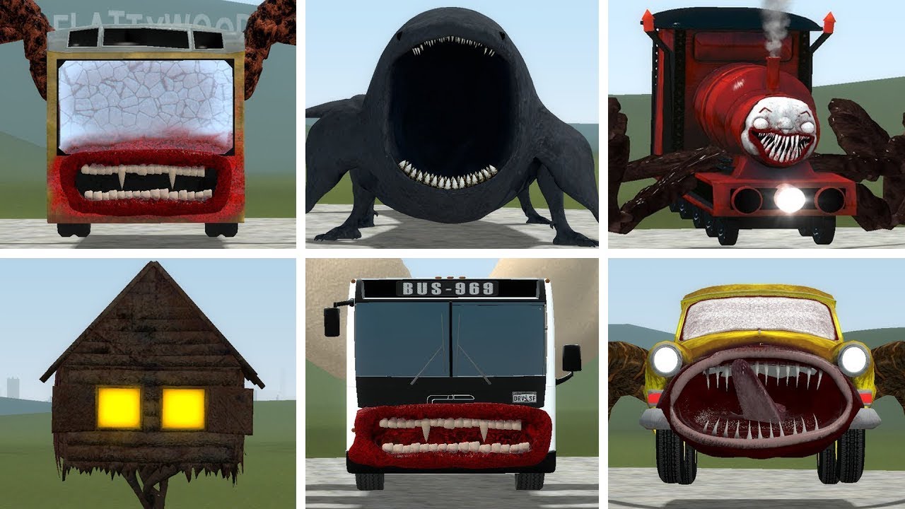 NEW THE BLOOP MONSTER, BUS EATER, CURSED THOMAS, CAR EATER MONSTER VS ...