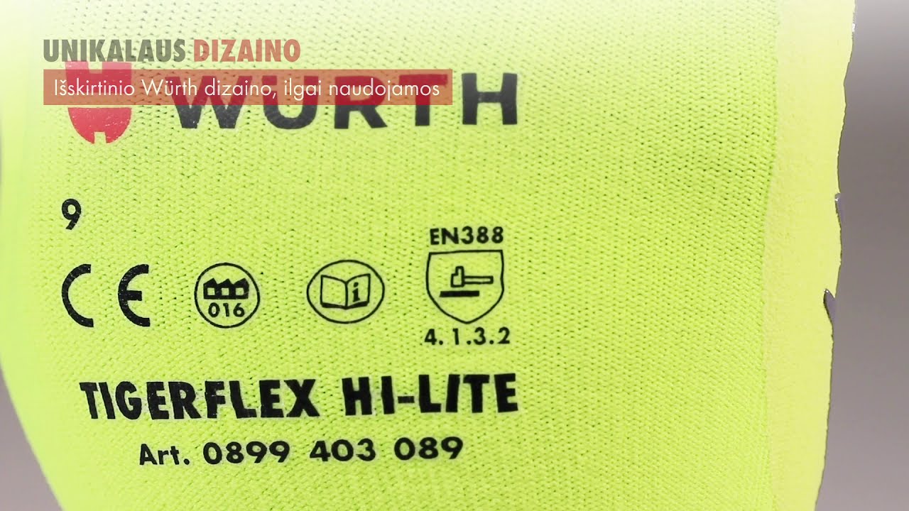 Wurth TigerFlex® pirštinės - YouTube