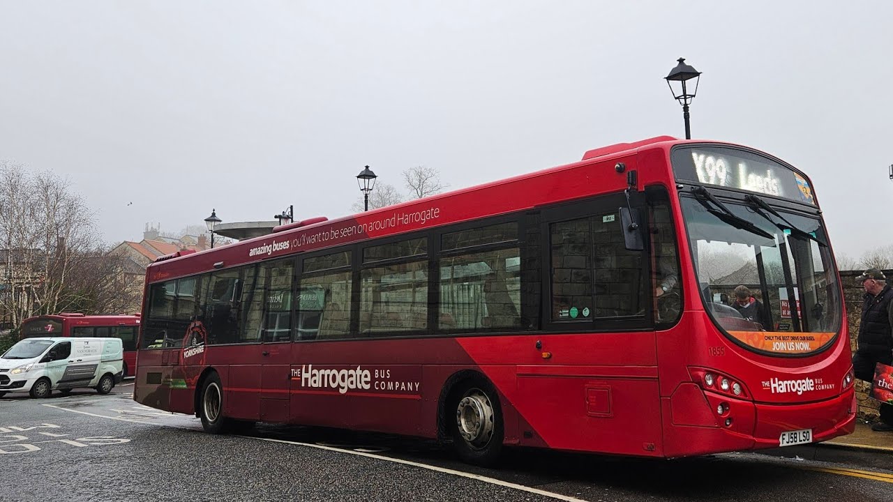 [HD WS] *THRASH* Transdev Harrogate Bus Company 1855 (FJ58 LSO) On The ...