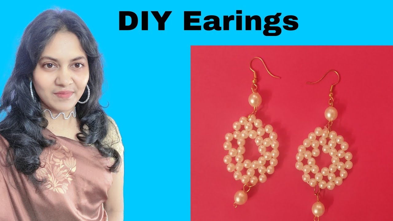 DIY Earings making at home | dIY earings with beads | diy earings craft ...