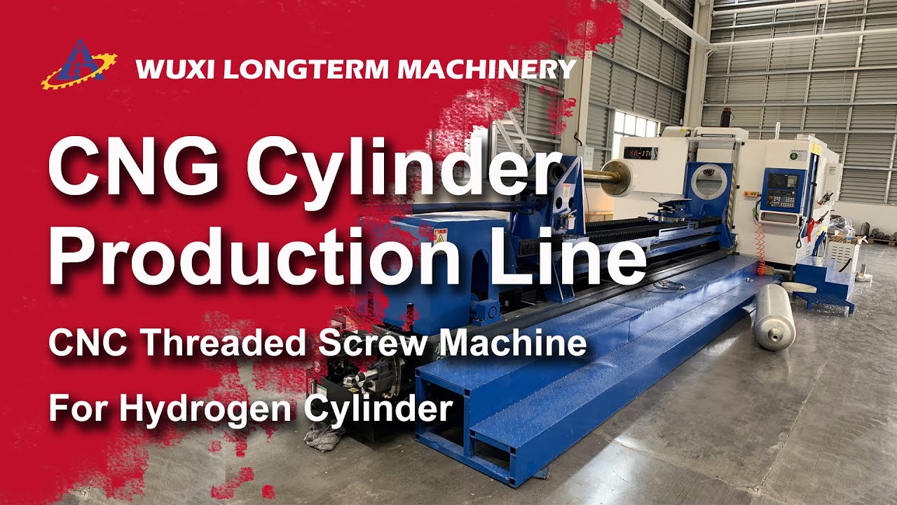 CNC Threaded screw machine for Hydrogen Cylinder - YouTube