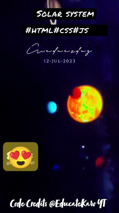 #solarsystem 🌀#html #css solar system by coding 😎 - YouTube