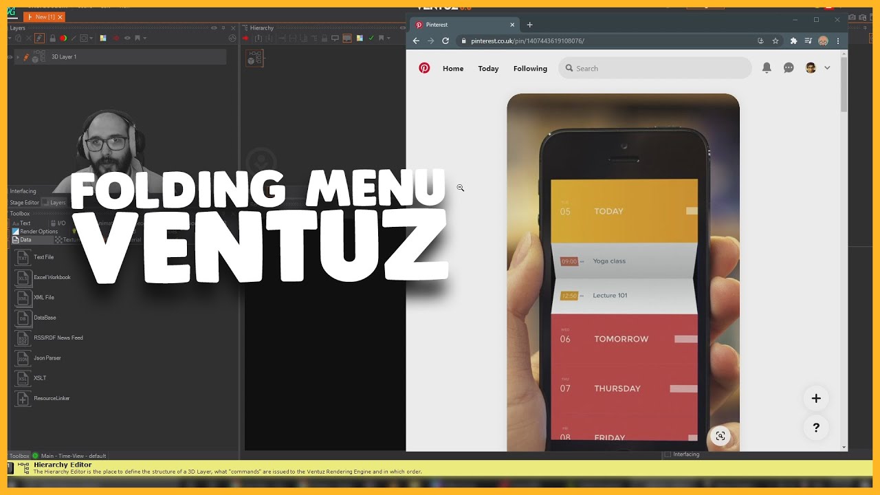Folding Menu - Ventuz tutorial - YouTube