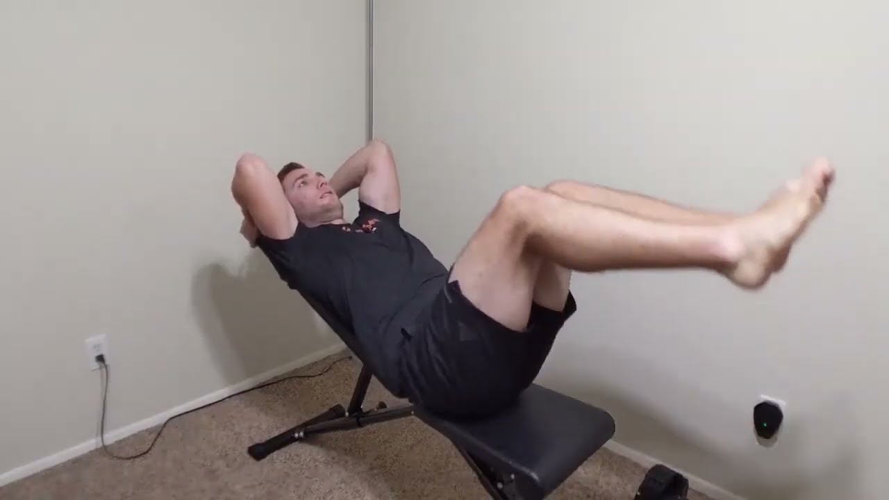 Incline Reverse Crunch with a Flybird Adjustable Bench - YouTube