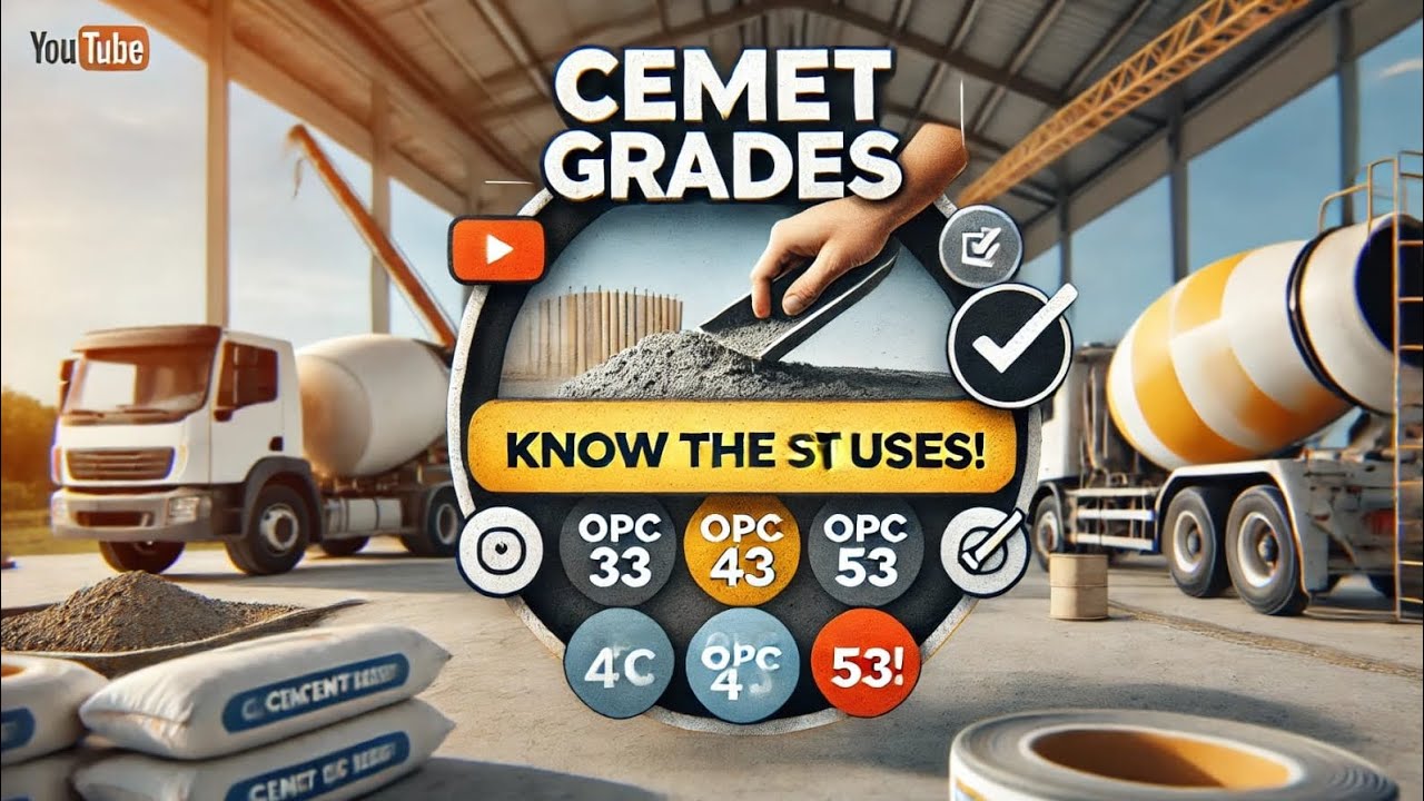 Grades of Cement ! Types of Cement grades and their Usage ! - YouTube