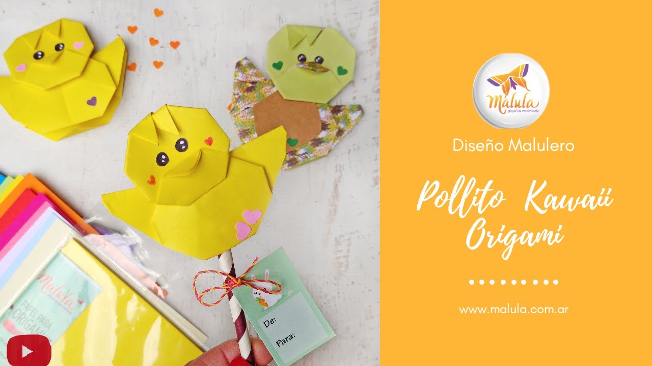 Como hacer Pollitos en Origami Super Fáciles Maluleros. Cute & Easy ...