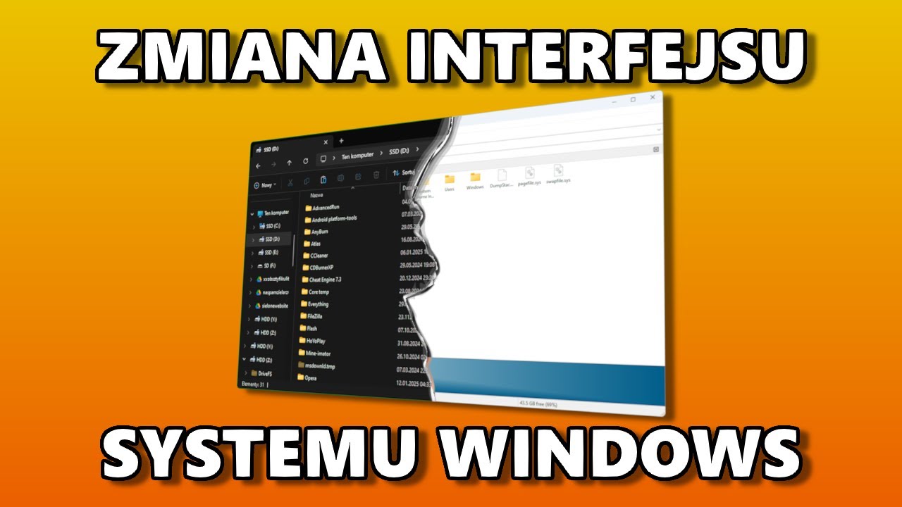 Poradnik | Zmiana interfejsu w systemie Windows - YouTube