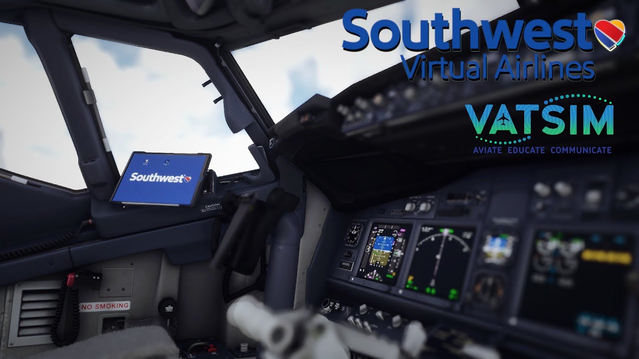 Southwest Virtual Airlines | Vatsim | SWA1318 flight from Palm Springs to Las Vegas - YouTube