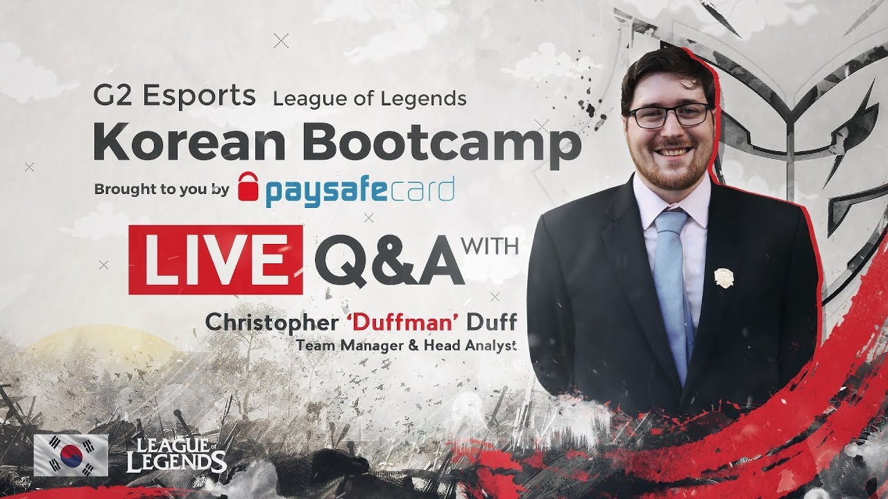 Korean Bootcamp Q&A with G2 Esports LoL Team Manager/Head Analyst ...