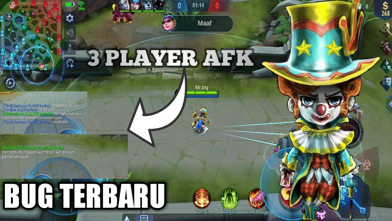 Bug Terbaru Mobile Legend,3 Player (AFK) Menghubungkan Kembali!!! - YouTube