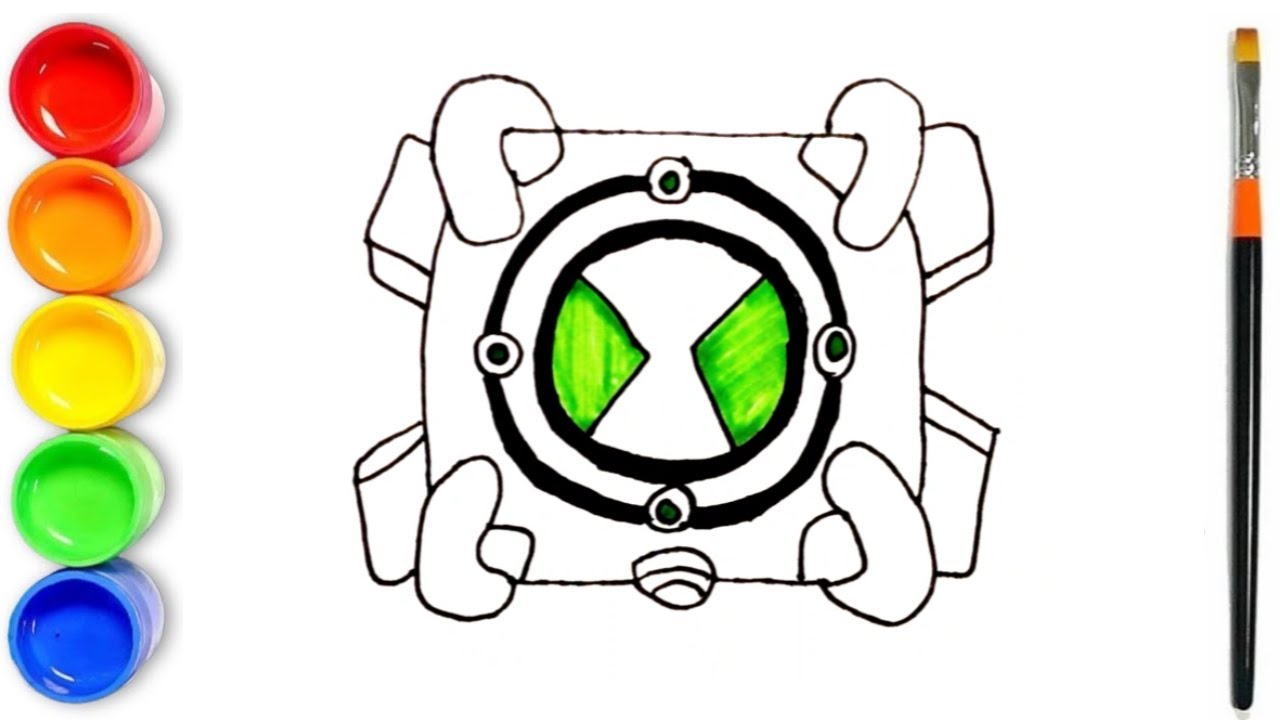 Ben 10 Watch Drawing, Ben 10 Omnitrix Drawing, Ben 10 - YouTube