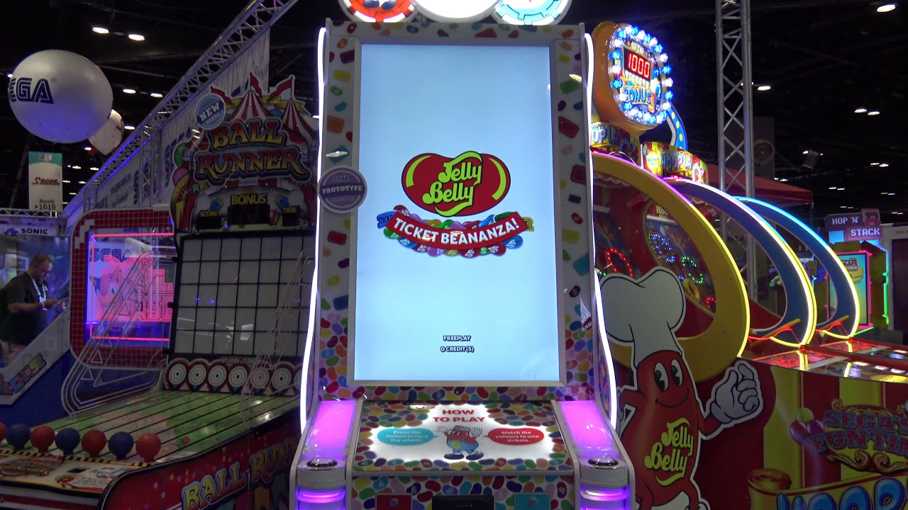 Jelly Belly Ticket Beananza video redemption arcade [Sega; IAAPA 2018 ...