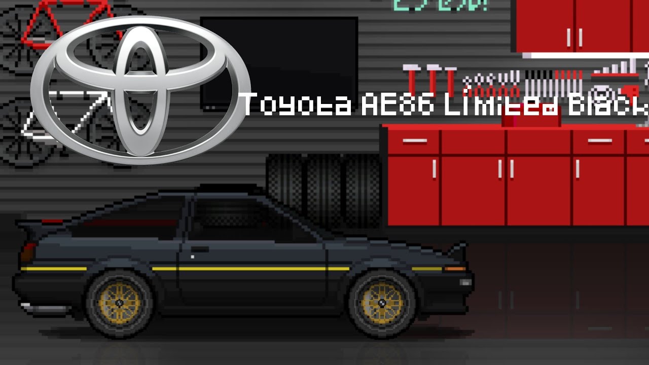 Toyota AE86 Black Limited en pixel car racer - YouTube