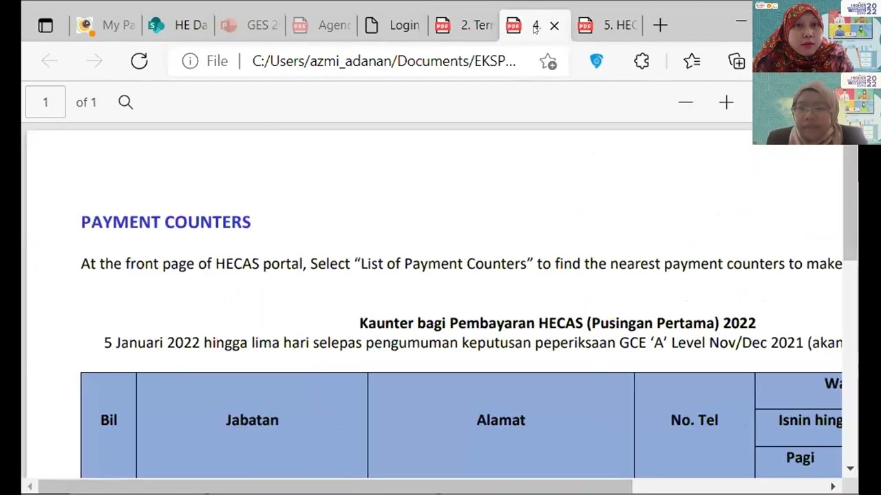 APPLICATION THROUGH HECAS - YouTube