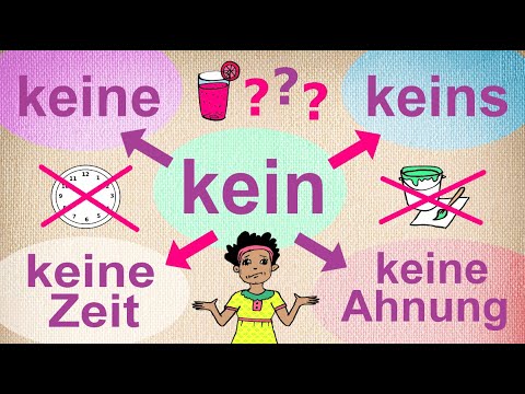 Deutsch lernen: Kein, keine, keiner - Verneinung Deutschkurs / German ...