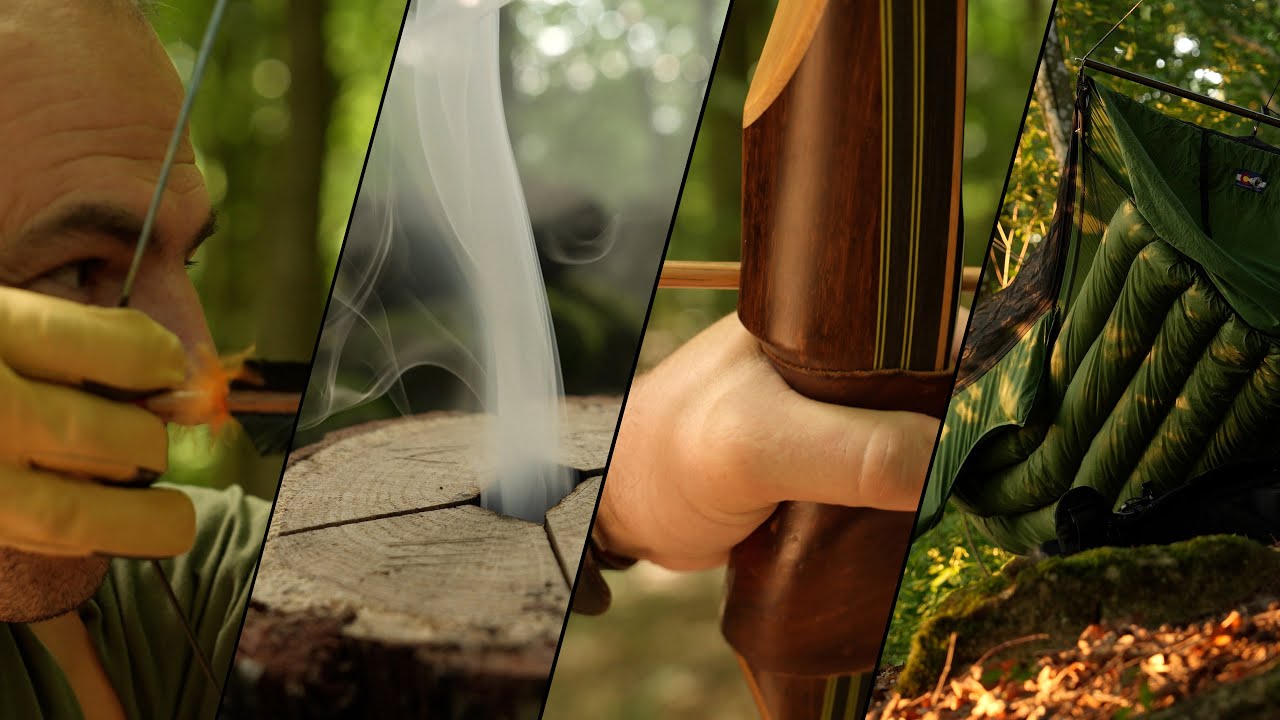 Finnish candle, Bow shooting, Hammock, Cook, Hike, Trip Report 22 - YouTube