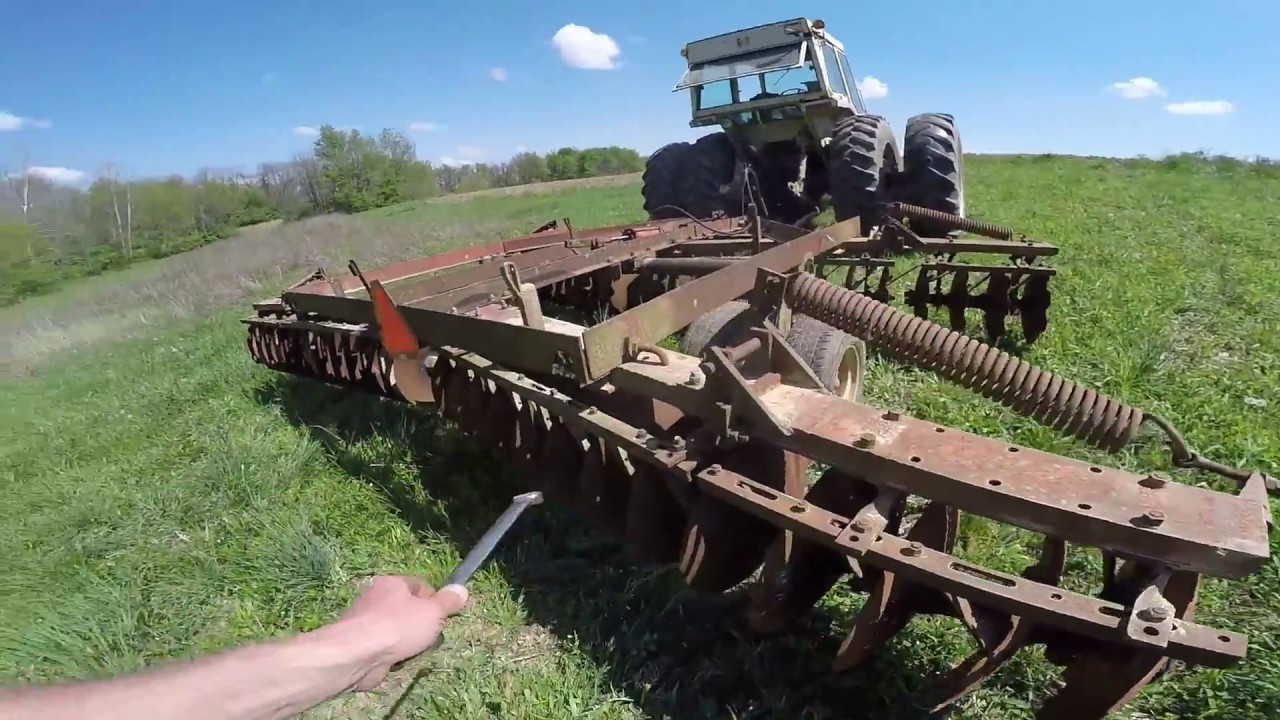 Disking after Gang Angle Adjustment - YouTube