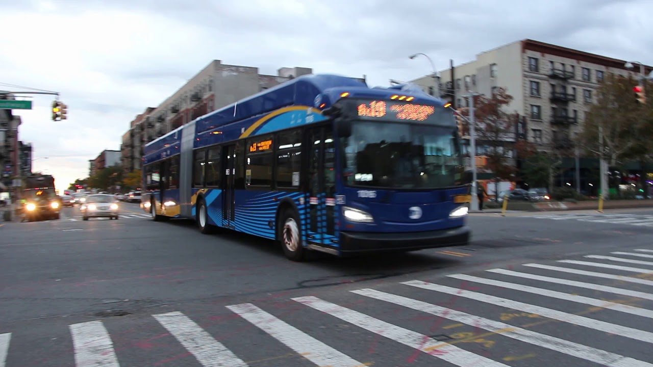 2017 New Flyer XN60 #1016 on the Bx19 at 145th Street and Broadway ...