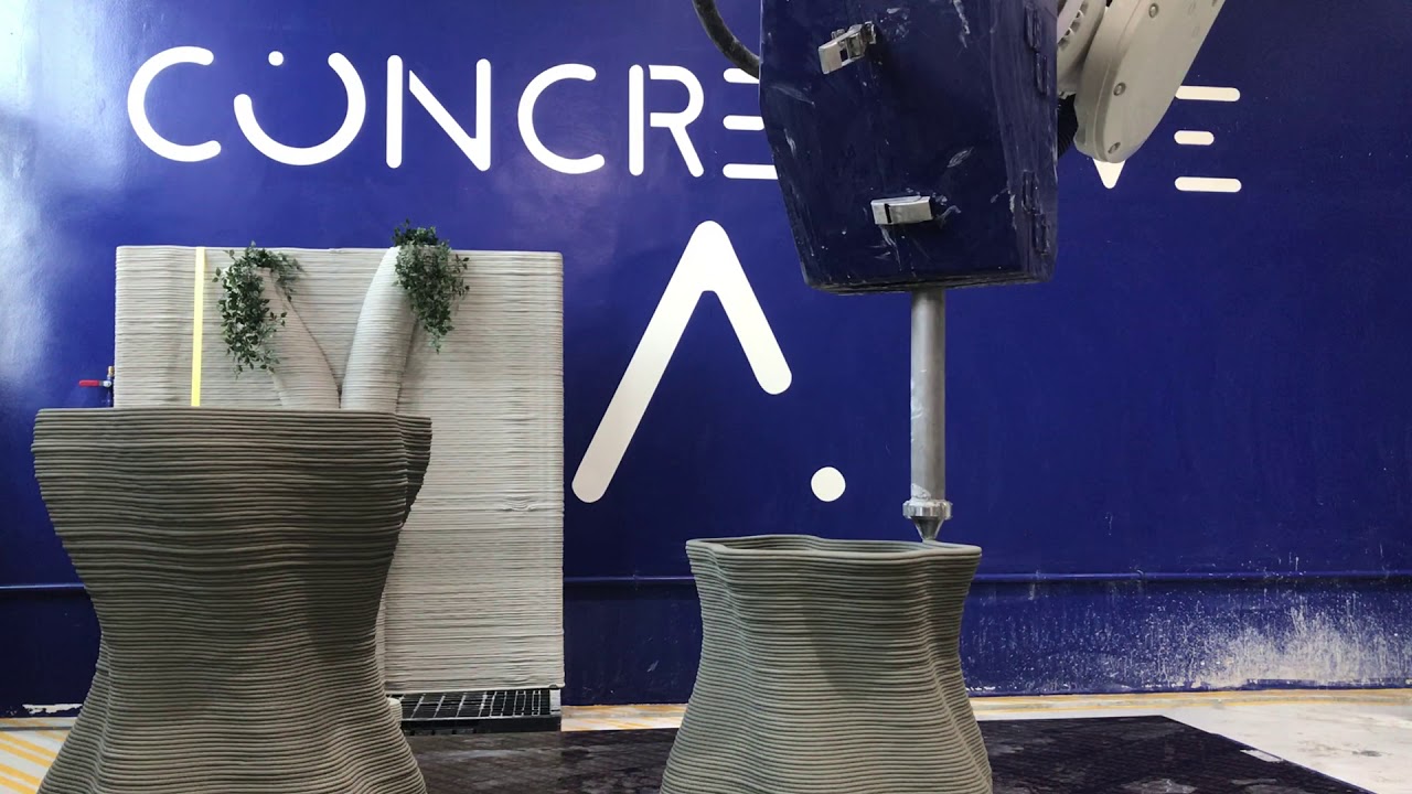 Concreative concrete 3d printing architectural elements - YouTube