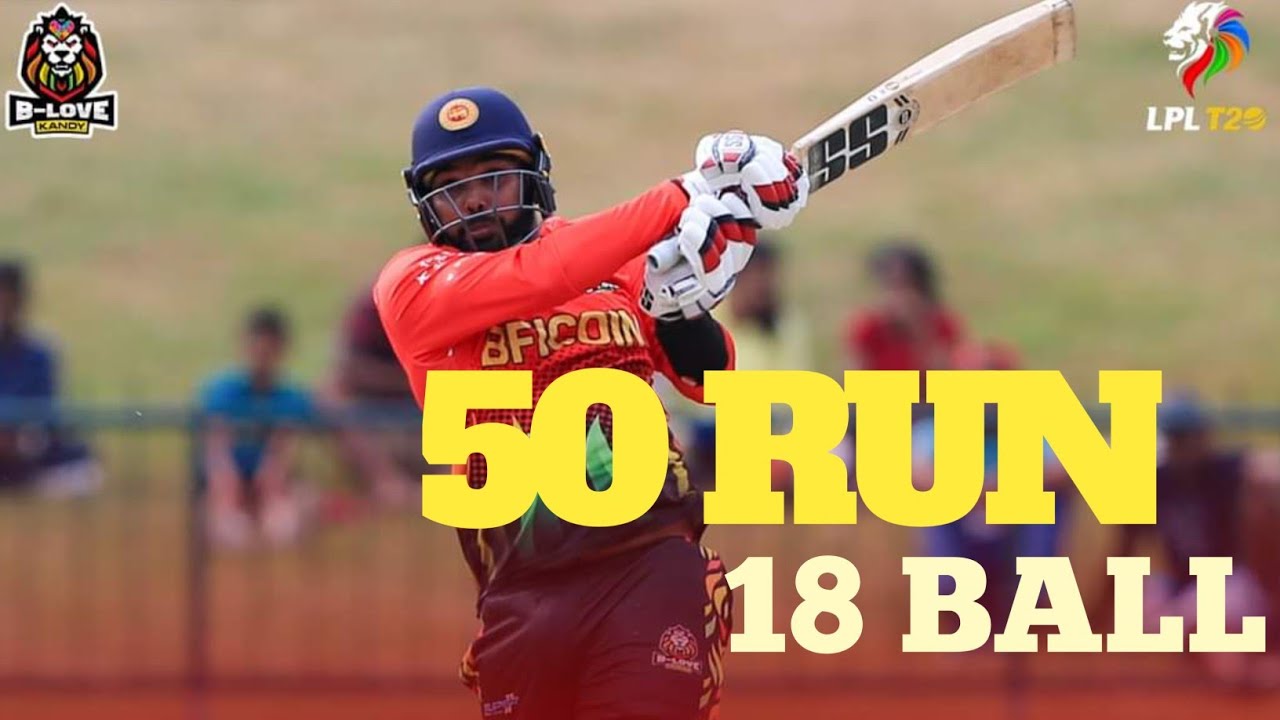 50 Runs 18 Balls LPL Hasaranga Batting Today || Lanka premier League ...