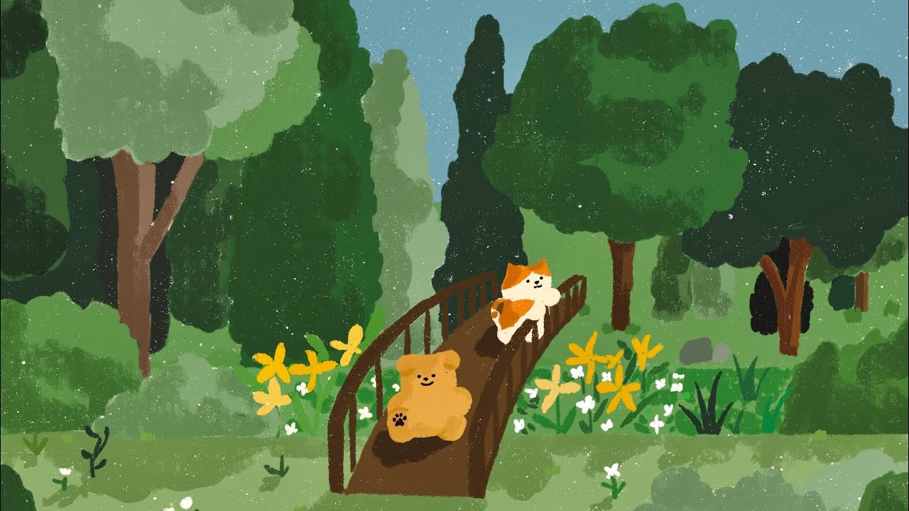 아이패드로 예쁜 숲 속 그림 그리기 프로크리에이트 그림 폰 배경화면 제작 공유 Ipad Drawing