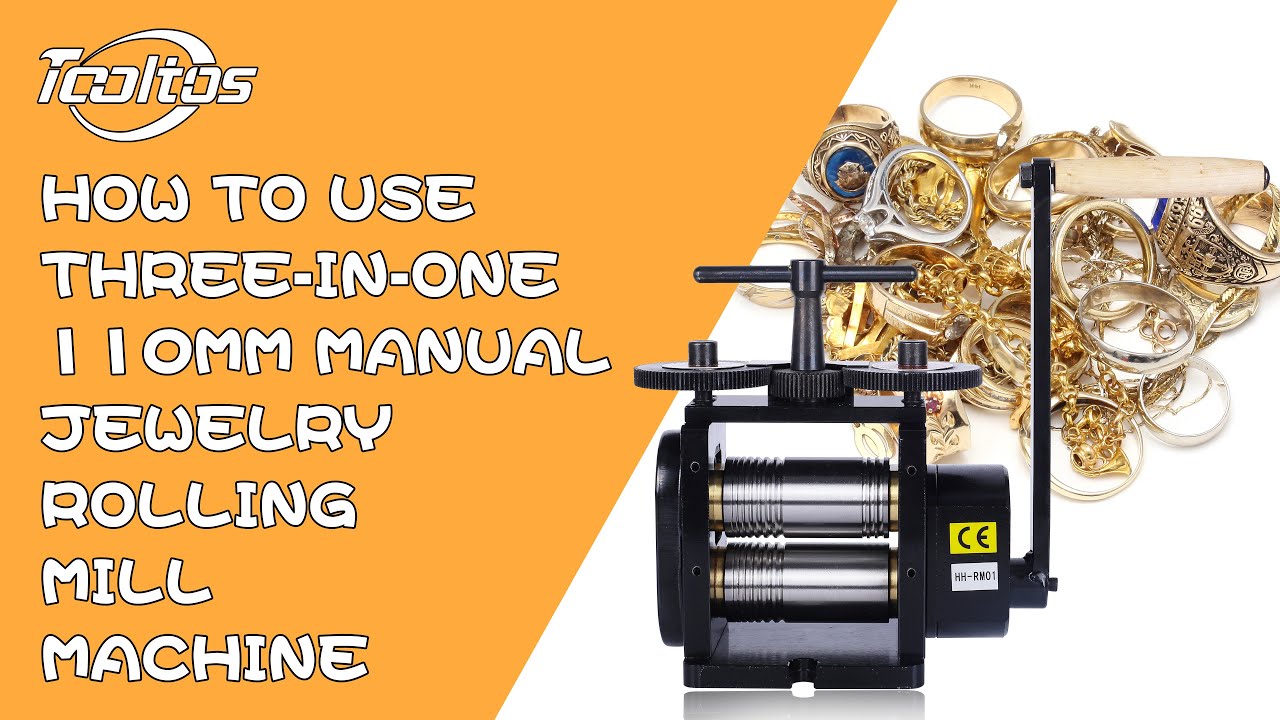 How to Use Three-in-one 110mm Manual Jewelry Rolling Mill Machine - YouTube