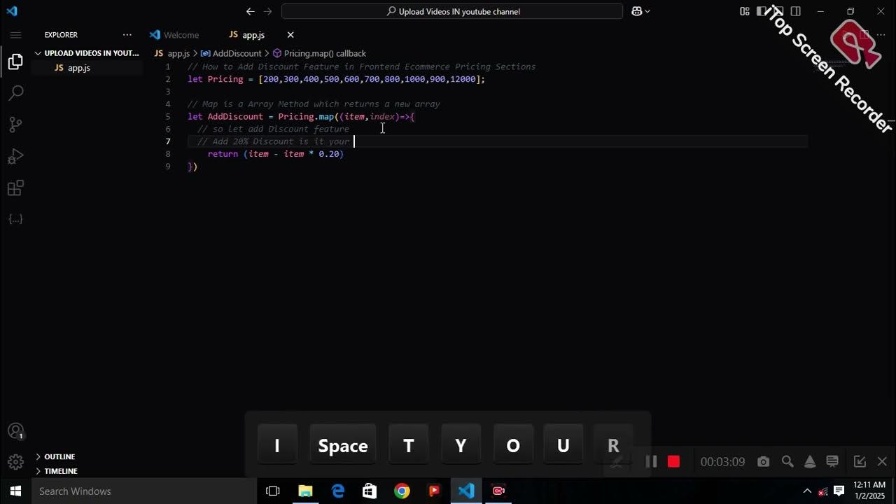 How to add Discount Feature Using Javascript for Frontend E-commerce Functionality #web #dev ...