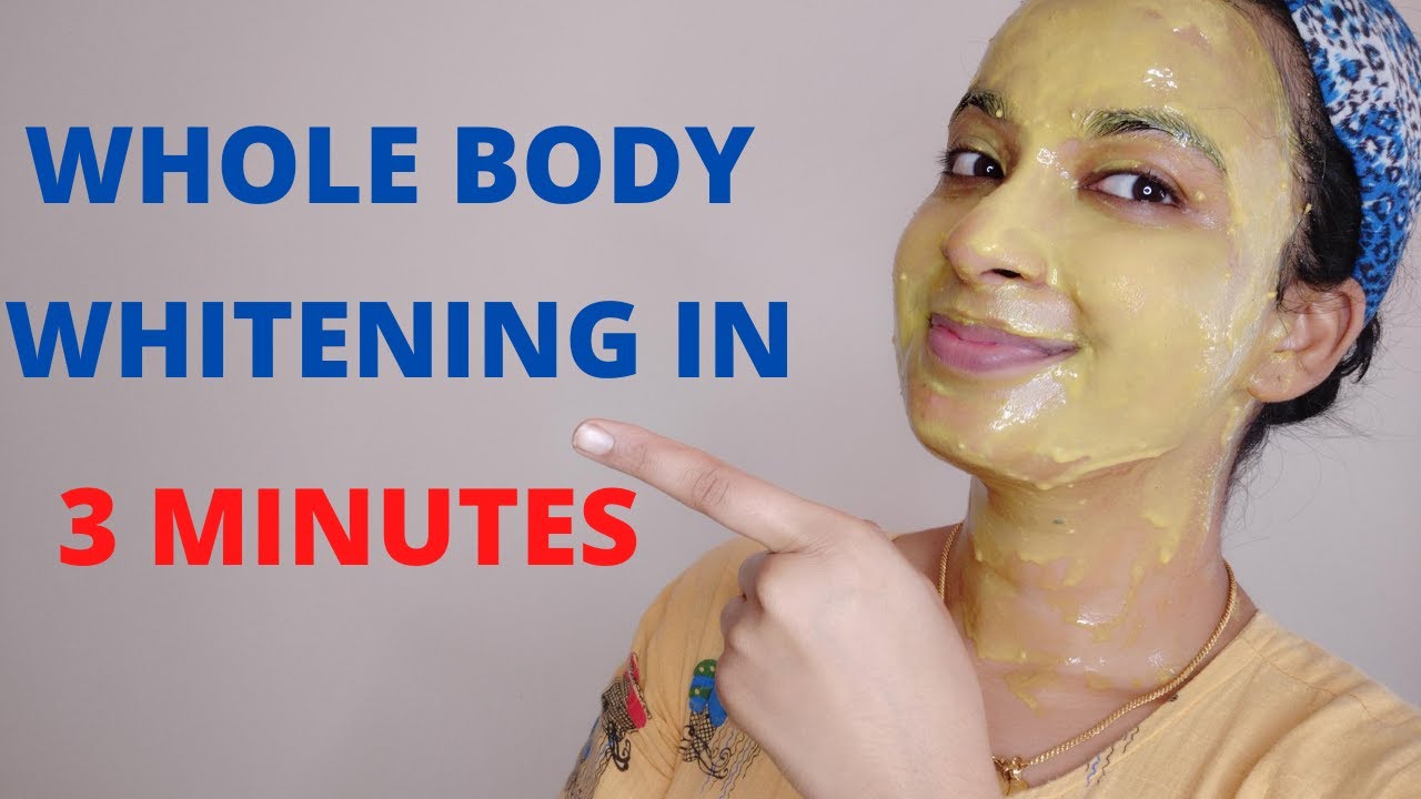 Full body whitening treatment at home 100% natural - YouTube