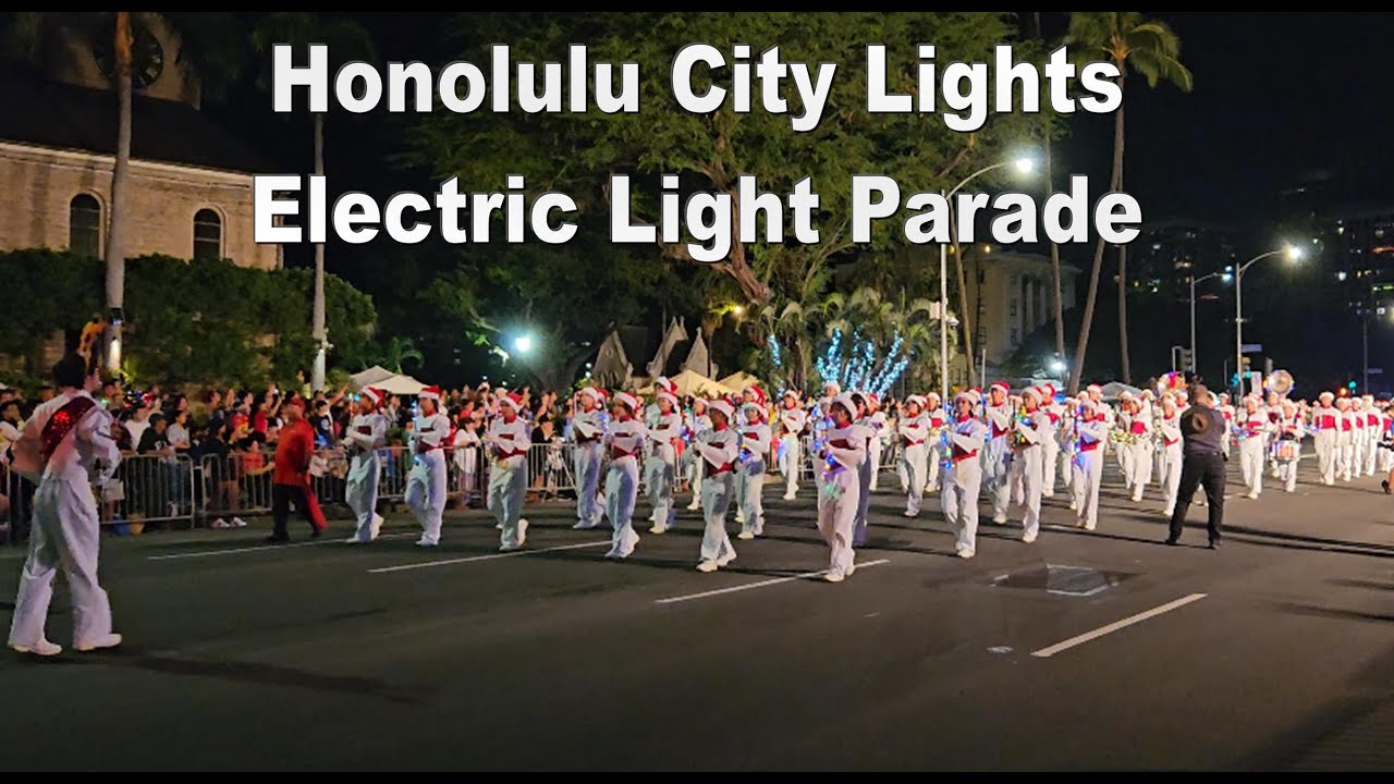 [4K] Honolulu City Lights Electric Light Parade 2023 in Honolulu, Oahu, Hawaii - YouTube