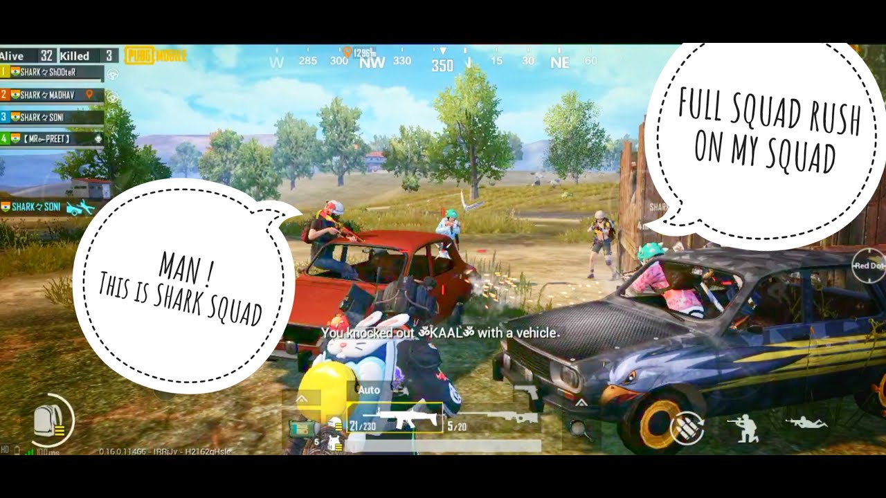 SHARK CLAN GAMEPLAY | SQUAD VS SQUAD | FULL SQUAD RUSH GAME | PUBG ...