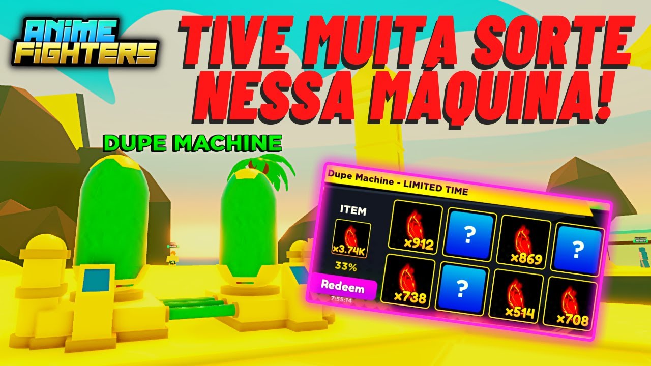 LUCRANDO NO JOGO DA DUPE MACHINE no Anime Fighters Simulator - YouTube