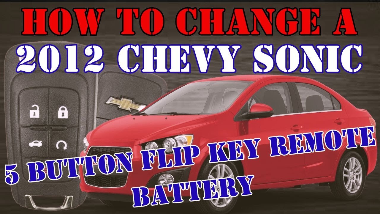 How to change a 2012 Chevy Sonic 5 button flip key remote battery - YouTube