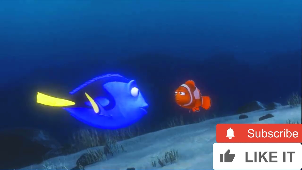 Marlin and Dory first meeting with shark.. finding Nemo horror scene ...