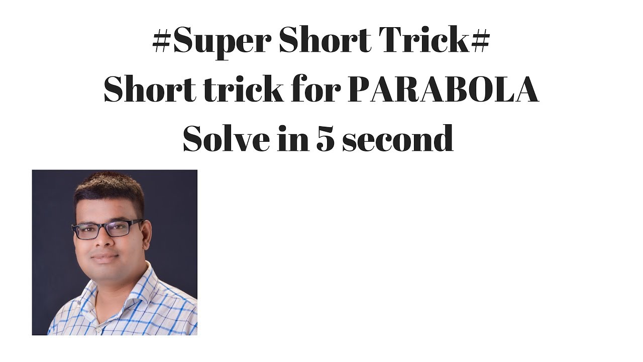 Super Short Trick for parabola. #IIT #JEE - YouTube