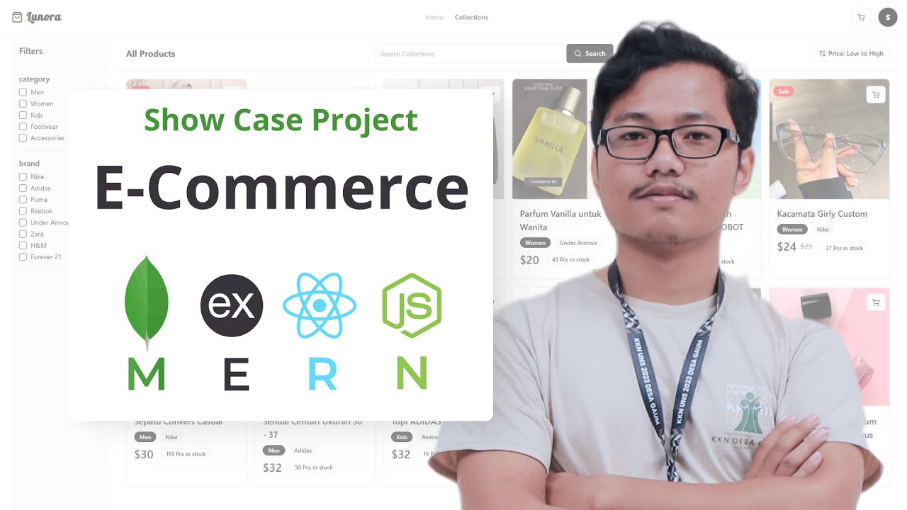 Show Case E-Commerce Project (Lunora Fashion Store) - Build with ReactJs, ExpressJs, NodeJs ...