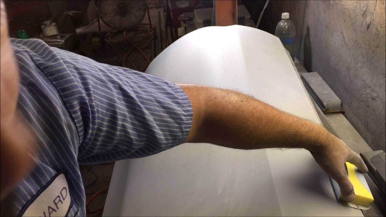 auto bodywork for beginners sanding a panel for paint or sealer - YouTube
