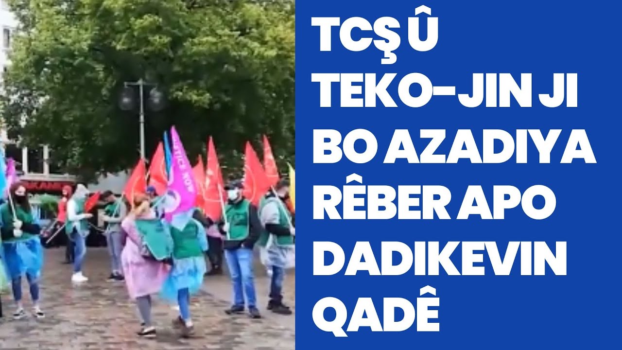 Tcş û Teko-Jin ji bo azadiya Rêber Apo dadikevin qadê - YouTube