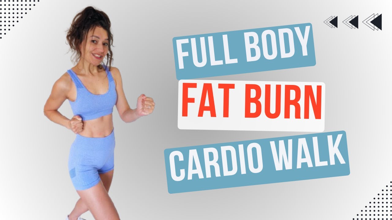 15 MIN FULL BODY FAT BURNING CARDIO WORKOUT - Walking Exercise at Home ...