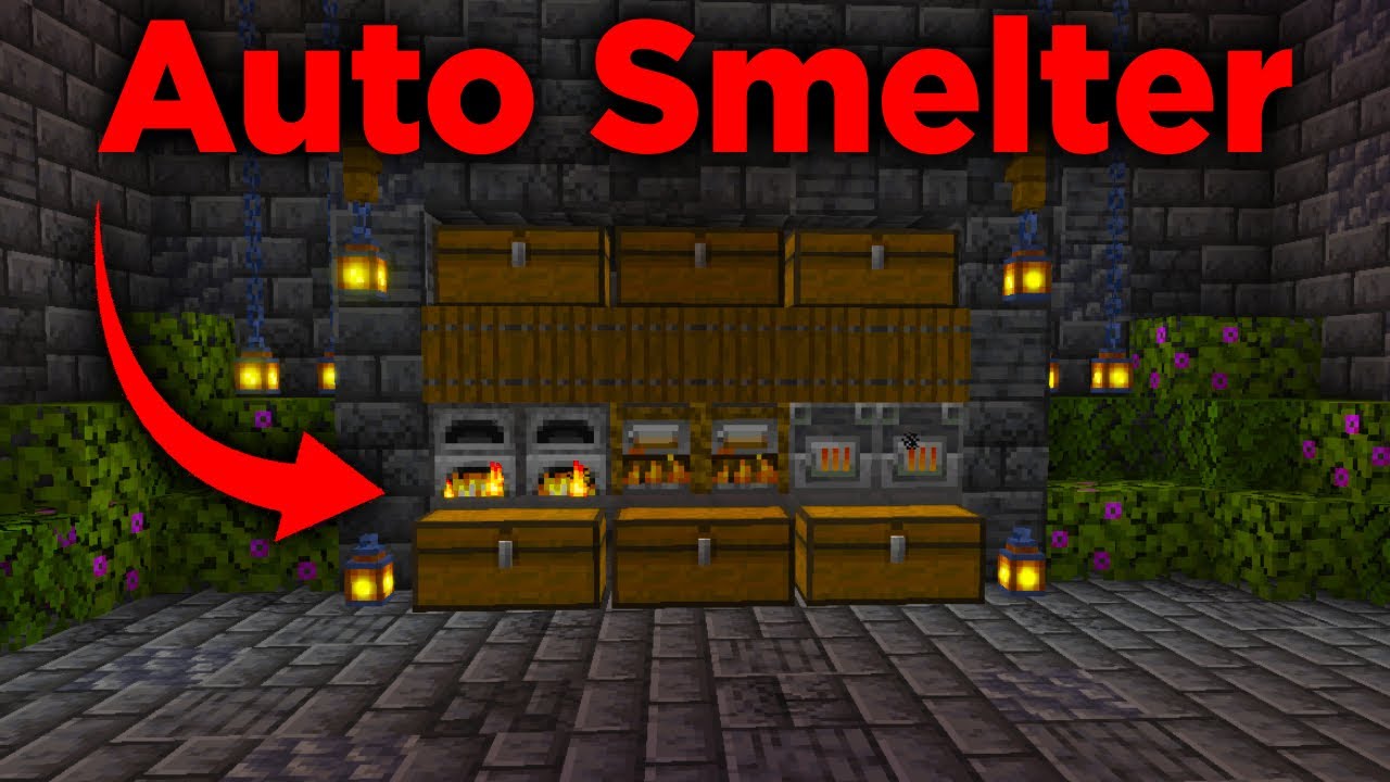 How To Make Auto Smelter in Minecraft - YouTube