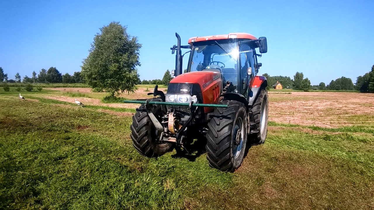 CASE MAXXUM 100 - скосил 5 гектар. - YouTube