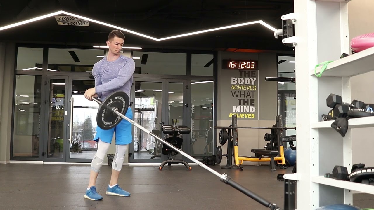 Landmine side to side rotations - YouTube